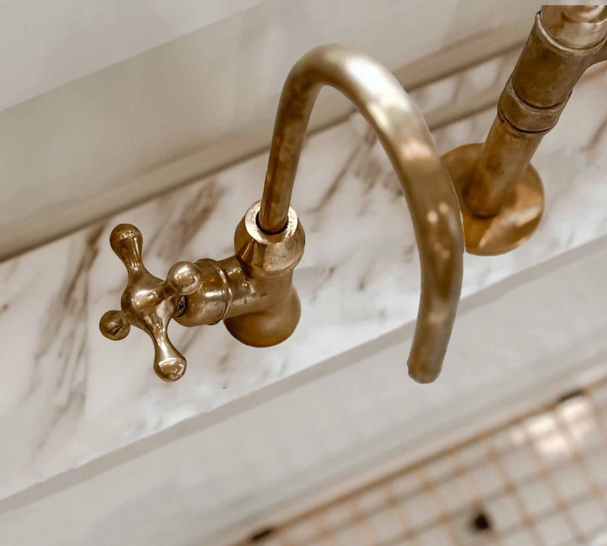 Elegant Unlacquered Brass Kitchen Faucet - Timeless Design ...
