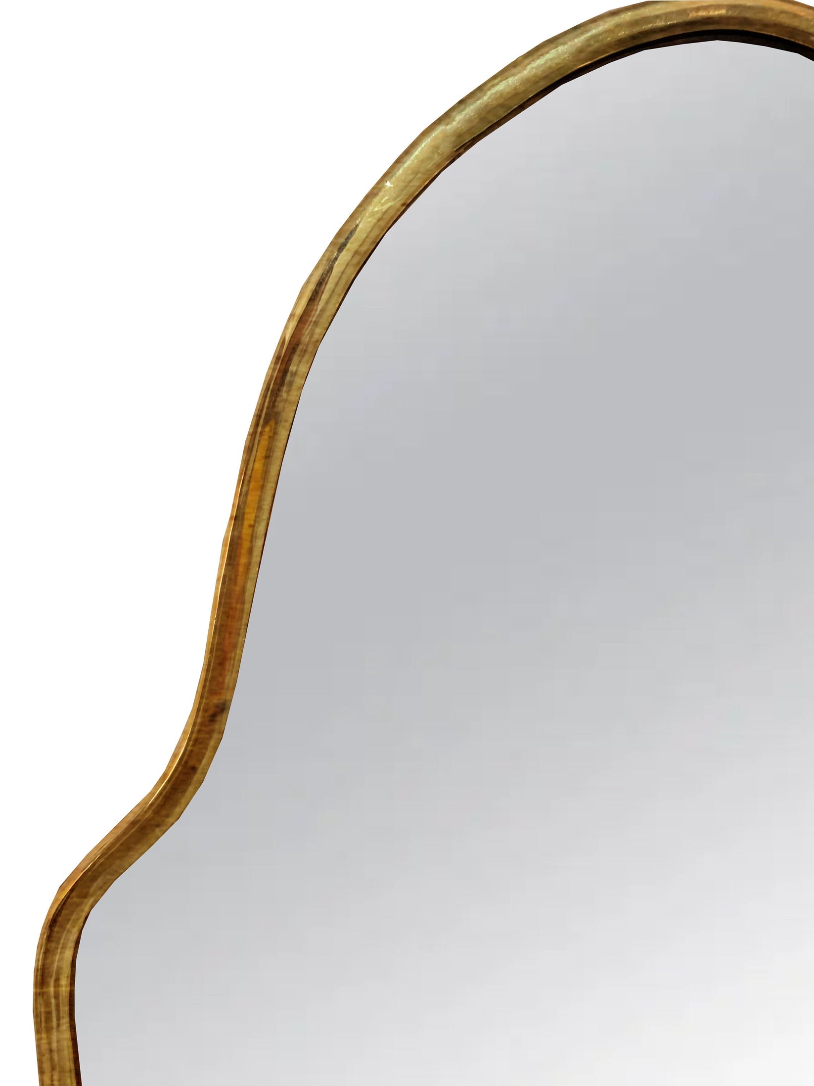 Arch Antiqued Brass Wall Mirror - Unlacquered Brass Mirror – Palmeraies